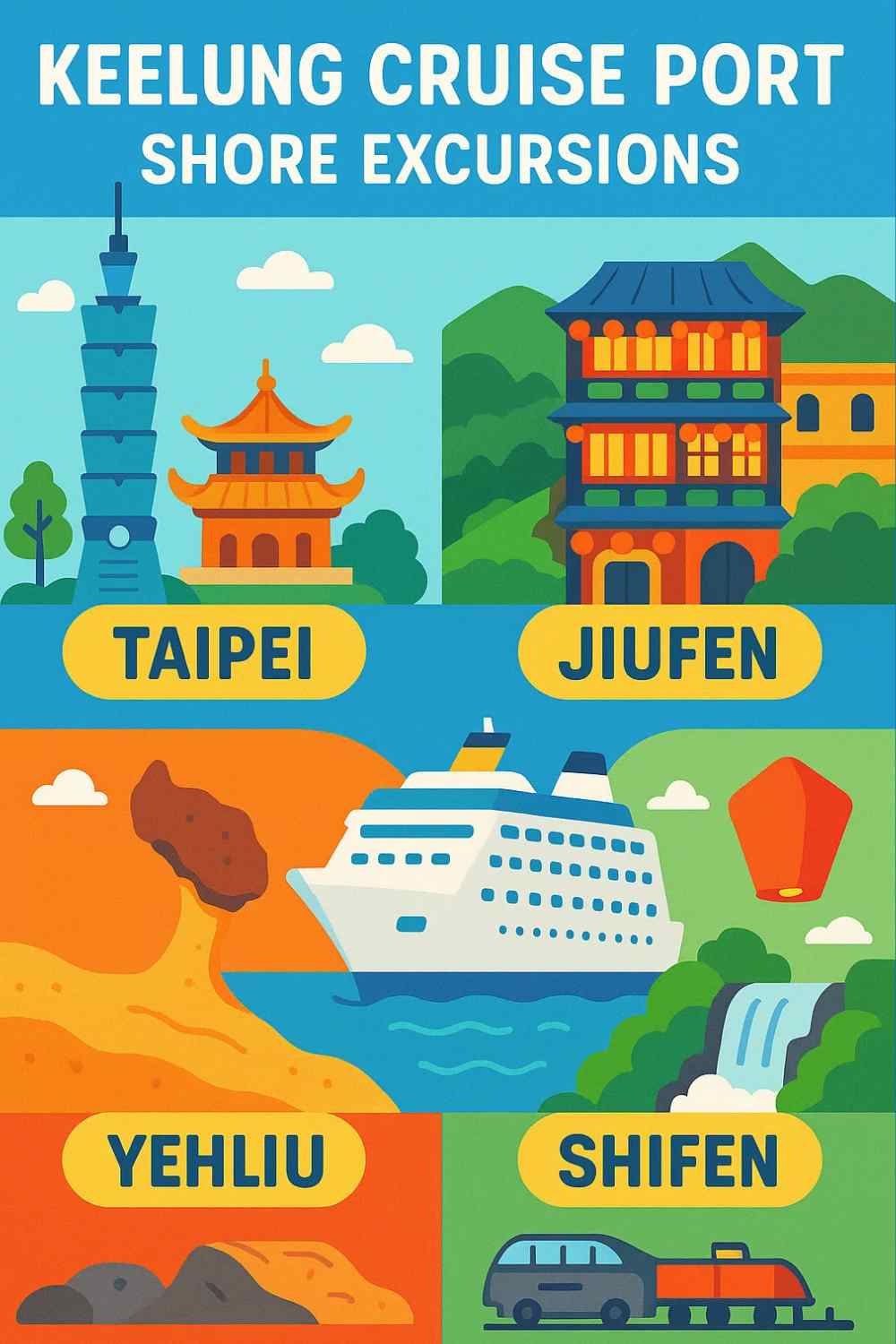 Keelung (Taipei) Cruise Port Guide (2025): Transfers & Top Sights